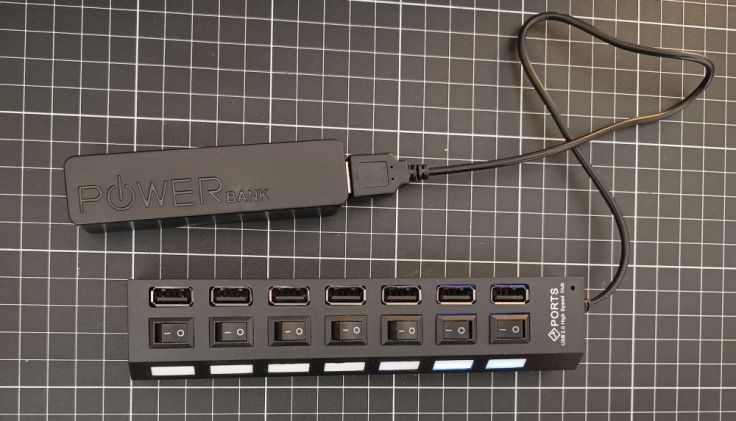 Modifying a switched USB hub for project power distribution – Garry's blog